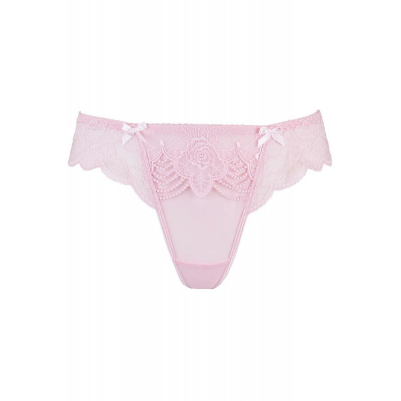 string brésilien sexy : string rose en dentelle V-9758 - Axami