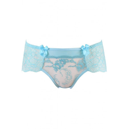 lingerie féminine : culotte en dentelle bleu V-10133 - Axami