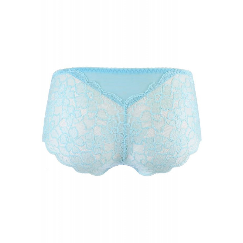 lingerie féminine : culotte en dentelle bleu V-10133 - Axami