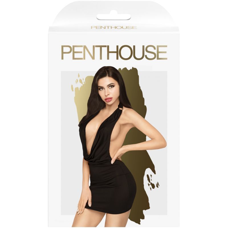 Mode sexy : mini Robe sexy noire decolleté Heart - Penthouse Lingerie