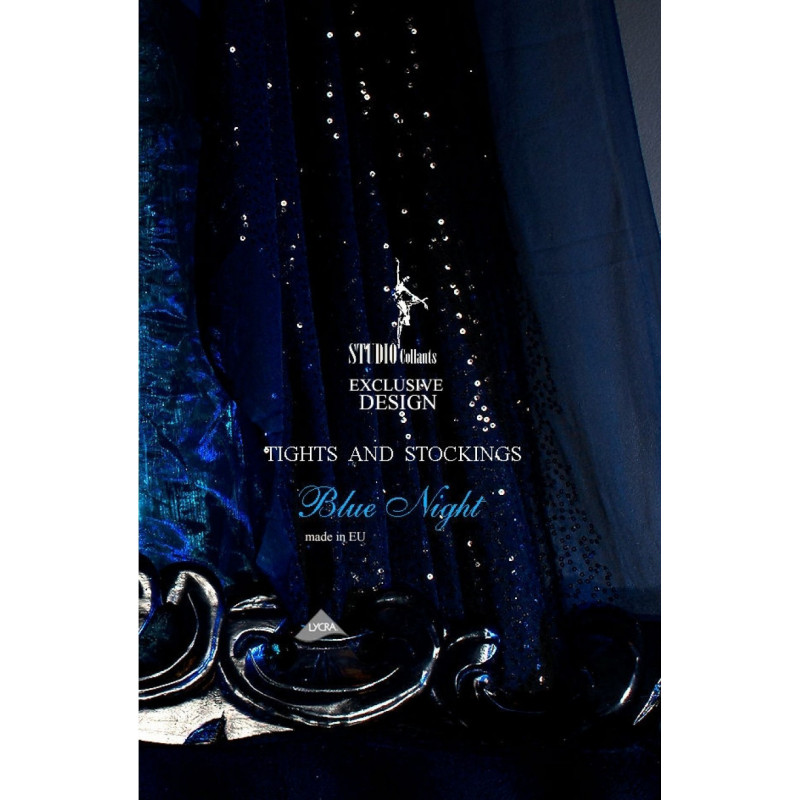 Les bas noirs 448 de la collection blue night de chez Studio Collants couleur noir Taille (bas) S/M